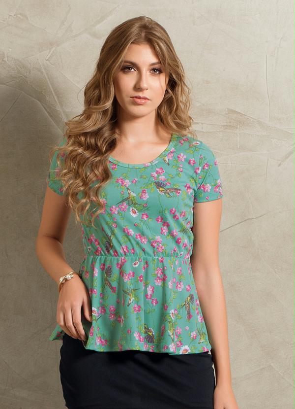 Bata Floral Acinturada - Queima de Estoque