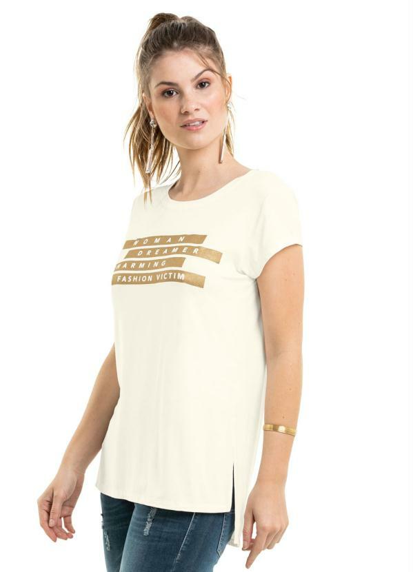 Blusa Alongada Feminina Rovitex Bege - Rovitex Blusa Alongada Feminina Rovitex Bege - Rovitex